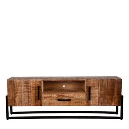 Pharao24.de TV Lowboard aus Mangobaum Massivholz Industry und Loft Stil