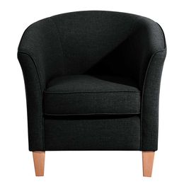 Pharao24.de Sessel schwarz klein in modernem Design 74 cm hoch - 70 cm breit