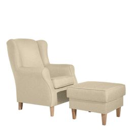 Pharao24.de Omasessel im Landhausstil Beige und Buchefarben