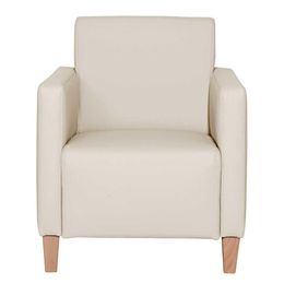 Pharao24.de Sessel Beige Kunstleder Made in Germany 42 cm Sitzh&ouml;he