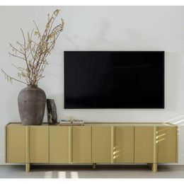 Pharao24.de TV Bank modern 200 cm breit - 53 cm hoch Khaki