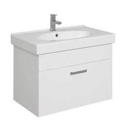 Pharao24.de Badezimmerunterschrank Waschbeckenschrank in Wei&szlig; Made in Germany