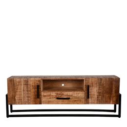 Pharao24.de TV Lowboard aus Mangobaum Massivholz Industry und Loft Stil