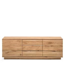 Pharao24.de Schubladen Sideboard aus Eiche Massivholz 180 cm breit