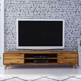 Pharao24.de TV Lowboard aus Wildeiche Massivholz 220 cm breit