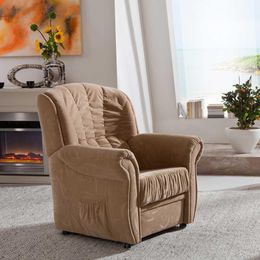 Pharao24.de TV Sessel mit Federkern beige