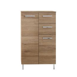 Pharao24.de Midischrank Badschrank in modernem Design - Eiche San Remo