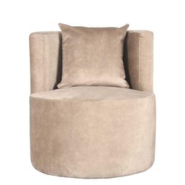 Pharao24.de Sessel in Beige Velours