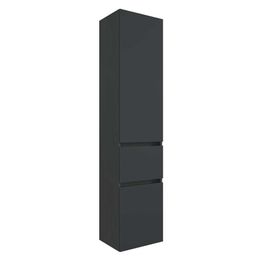 Pharao24.de Bad Hochschrank in Dunkel Grau 40 cm breit