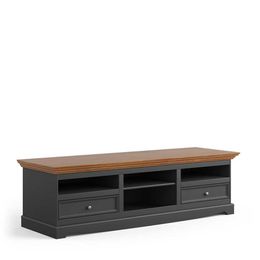 Pharao24.de Fernsehlowboard Landhaus Design in Grau Eichefarben