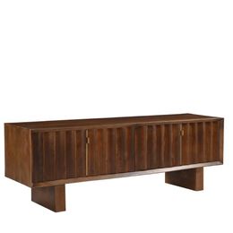 Pharao24.de TV Sideboard Fernsehschrank aus Massivholz in Holz Braun