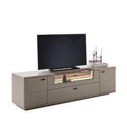 Pharao24.de TV Board Fernsehschrank in Grau und Wildeichefarben