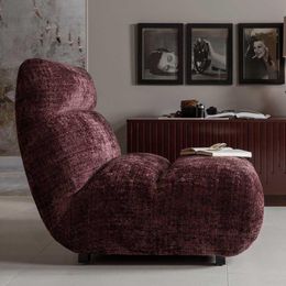 Pharao24.de Polstersessel Einzelsessel in Violett aus Chenillegewebe