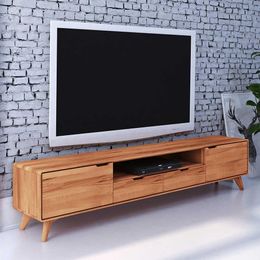 Pharao24.de TV Lowboard aus Kernbuche Massivholz 220 cm breit