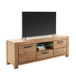 Pharao24.de TV Lowboard Lowboard in Wildeichefarben mit Schubladen