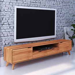 Pharao24.de TV Lowboard aus Kernbuche Massivholz 220 cm breit