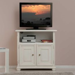 Pharao24.de Fernsehunterschrank in Antikwei&szlig; lackiert klassischen Stil