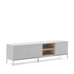 Pharao24.de Wei&szlig;es Sideboard modern 195 cm breit - 55 cm hoch modernem Design