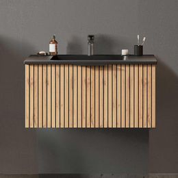 Pharao24.de Bad Unterschrank mit Becken in modernem Design Made in Germany