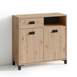 Pharao24.de Beistellschrank Bad in Wildeichefarben modernes Design