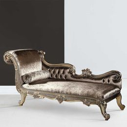 Pharao24.de Barocke Chaiselounge mit Lehne auf der linken Seite 186 cm breit