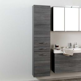 Pharao24.de Bad Hochschrank in Eiche Grau h&auml;ngend