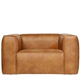 Pharao24.de Lounge Sessel in Cognac Braun Recyclingleder
