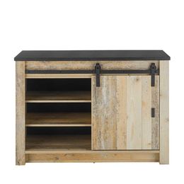 Pharao24.de K&uuml;chenschrank mit Stallt&uuml;r im Landhausstil 93 cm hoch - 133 cm breit