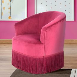Pharao24.de Kindersessel in Pink Samt M&auml;dchen