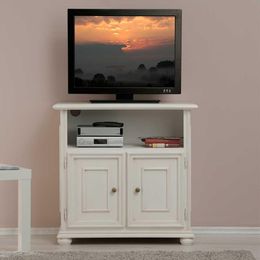 Pharao24.de Fernsehunterschrank in Antikwei&szlig; lackiert klassischen Stil