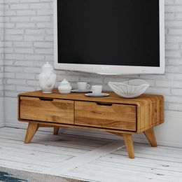 Pharao24.de TV Tisch aus Wildeiche Massivholz 90 cm breit