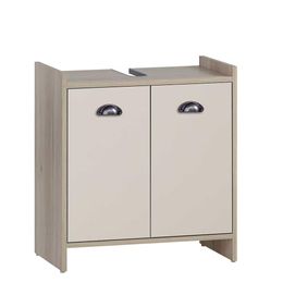 Pharao24.de Waschbeckenunterschrank mit Dreht&uuml;ren Skandi Design