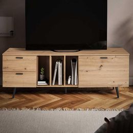 Pharao24.de TV Board Sideboard in Wildeichefarben im Skandi Design