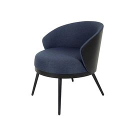Pharao24.de Retrosessel in Schwarz und Blau 60 cm breit