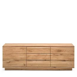 Pharao24.de Schubladen Sideboard aus Eiche Massivholz 180 cm breit