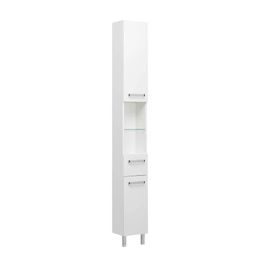 Pharao24.de Badschrank Hochschrank mit Metallgriffen 25 cm breit