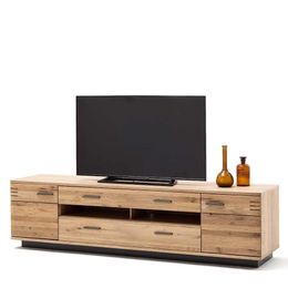 Pharao24.de TV Unterschrank in Balkeneiche Bianco furniert 210 cm breit