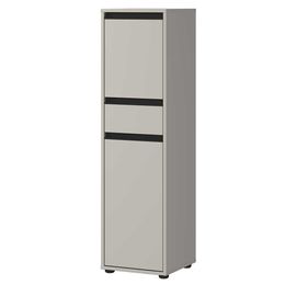 Pharao24.de Badschrank Midischrank in Grau 33 cm breit