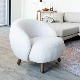Pharao24.de Lounge Sessel in Offwhite Skandi Design