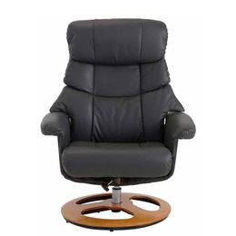 Pharao24.de TV Sessel mit Fu&szlig;hocker in Grau 75 cm breit (zweiteilig)
