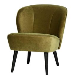 Pharao24.de Cocktailsessel in Khaki Samt Retro Design