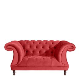 Pharao24.de Big Sessel Neo Barock in Rot Samtvelours 167 cm breit - 100 cm tief