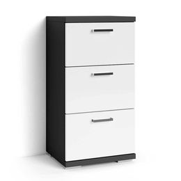 Pharao24.de Bad Unterschrank modern mit drei Schubladen Hochglanz Front