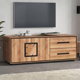Pharao24.de TV Lowboard Fernsehschrank mit zwei Schubladen 54 cm hoch