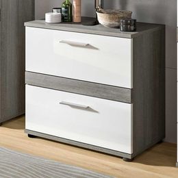 Pharao24.de Waschbeckenunterschrank Waschtischunterschrank mit zwei Schubladen 57 cm hoch