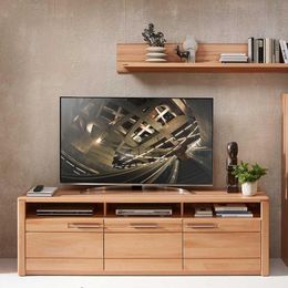 Pharao24.de TV Phonoschrank in Kernbuchefarben 190 cm breit - 58 cm hoch