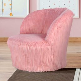 Pharao24.de Kunstfell Sessel in Rosa 25 cm Sitzh&ouml;he