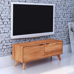 Pharao24.de Fernseher Schrank aus Kernbuche Massivholz 120 cm breit