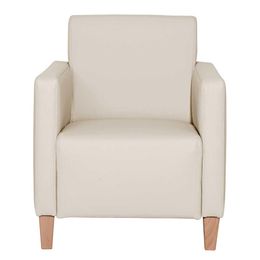 Pharao24.de Sessel Beige Kunstleder Made in Germany 42 cm Sitzh&ouml;he