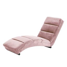 Pharao24.de Relaxliege in Altrosa Samt modern